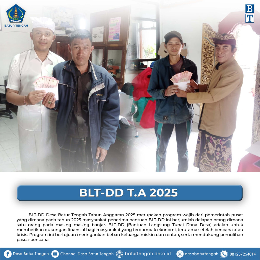BLT-DD Bulan Januari dan Pebruari 2025 - Desa Batur Tengah